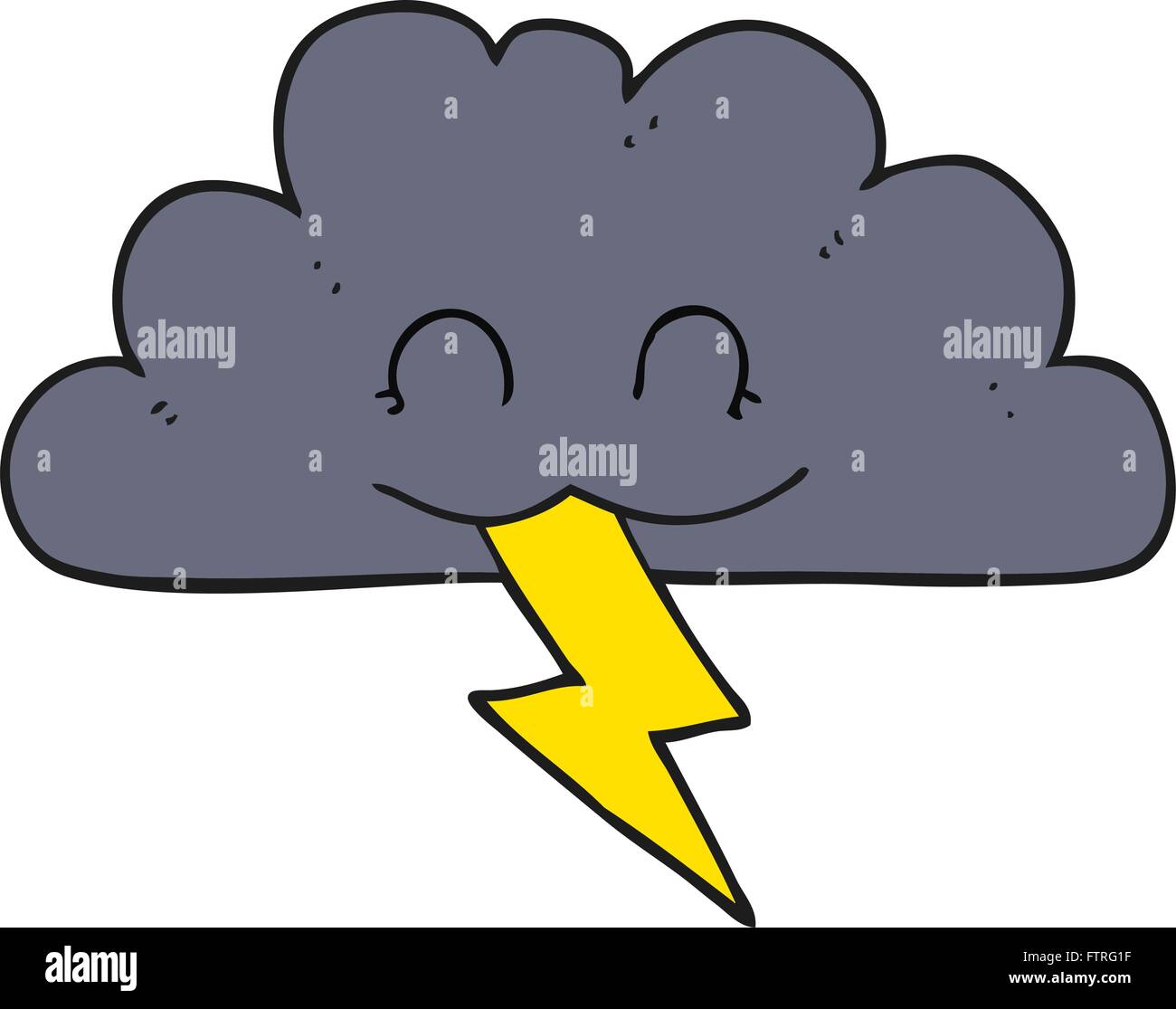 freehand drawn cartoon storm cloud Stock Vector Image & Art - Alamy