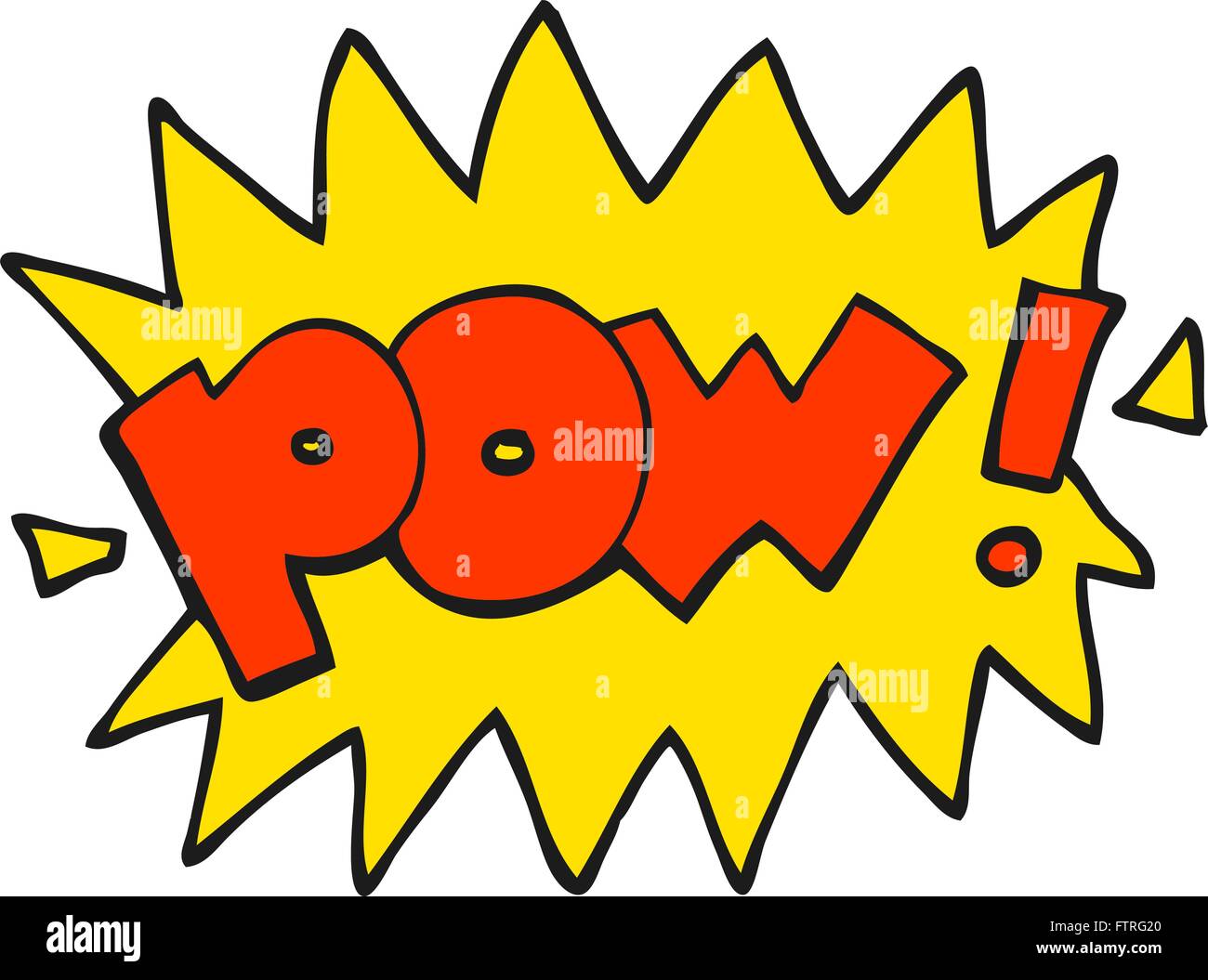 freehand drawn cartoon pow symbol Stock Vector Image & Art - Alamy