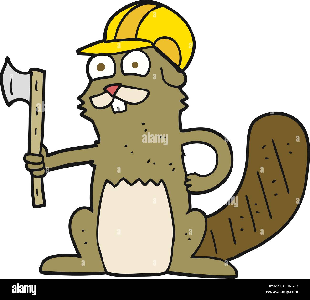 freehand drawn cartoon beaver Stock Vector Image & Art - Alamy