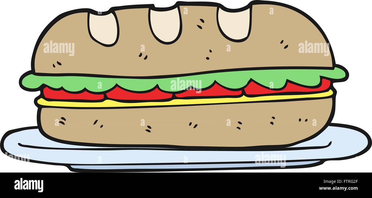 freehand drawn cartoon sub sandwich Stock Vector Image & Art - Alamy