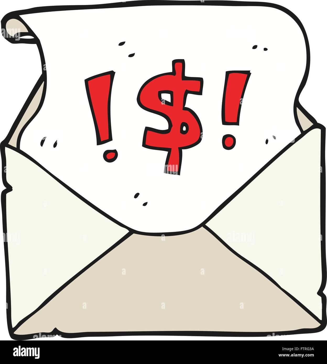 freehand drawn cartoon abusive letter Stock Vector Image & Art - Alamy