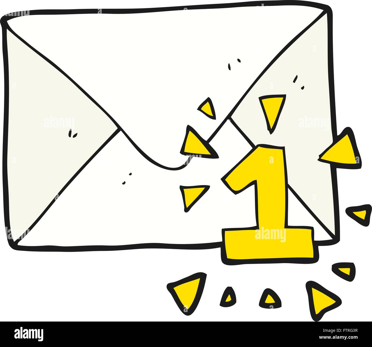 freehand drawn cartoon email message Stock Vector Image & Art - Alamy