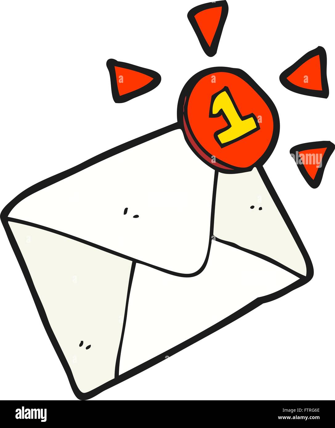 freehand drawn cartoon email message Stock Vector Image & Art - Alamy