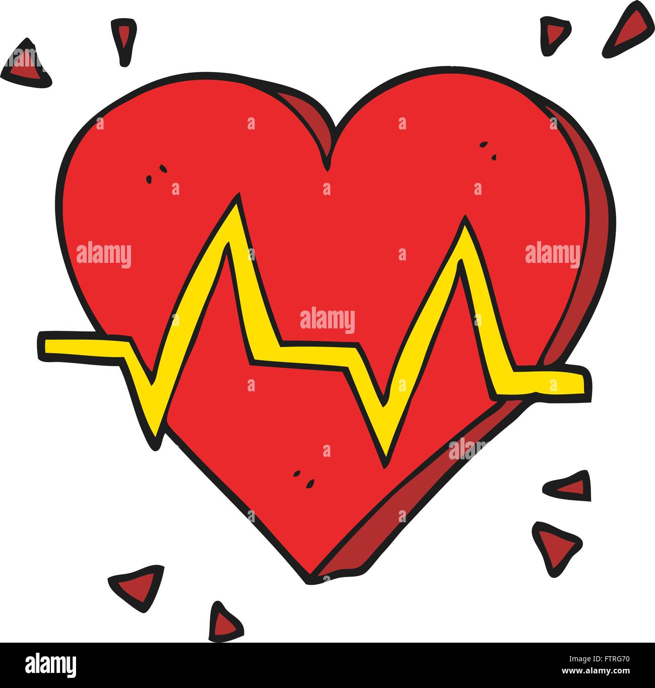 freehand drawn cartoon heart rate Stock Vector Image & Art - Alamy