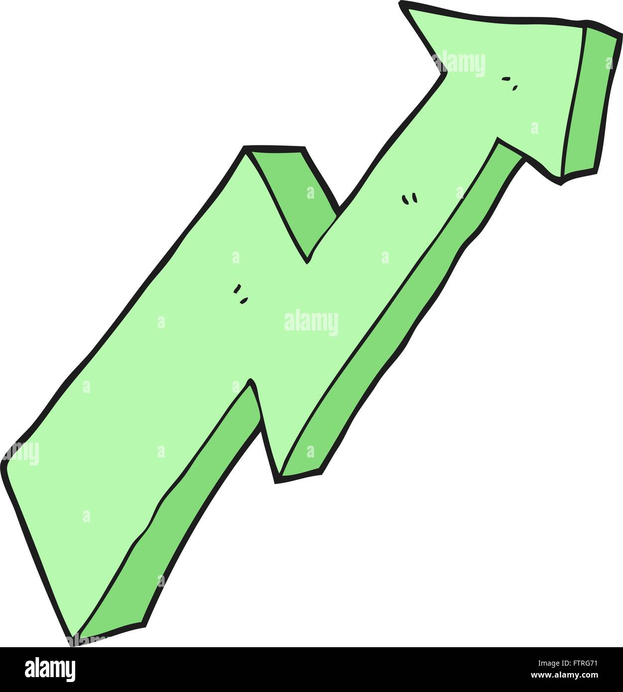 Freehand drawn cartoon arrow up Stock Vector Images - Alamy