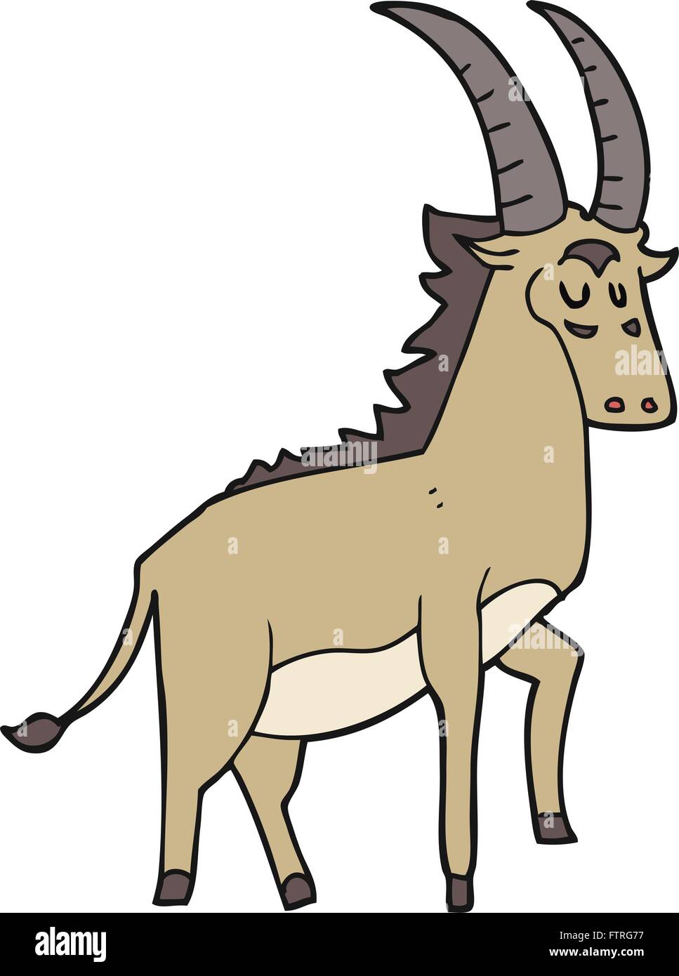 freehand drawn cartoon antelope Stock Vector Image & Art - Alamy