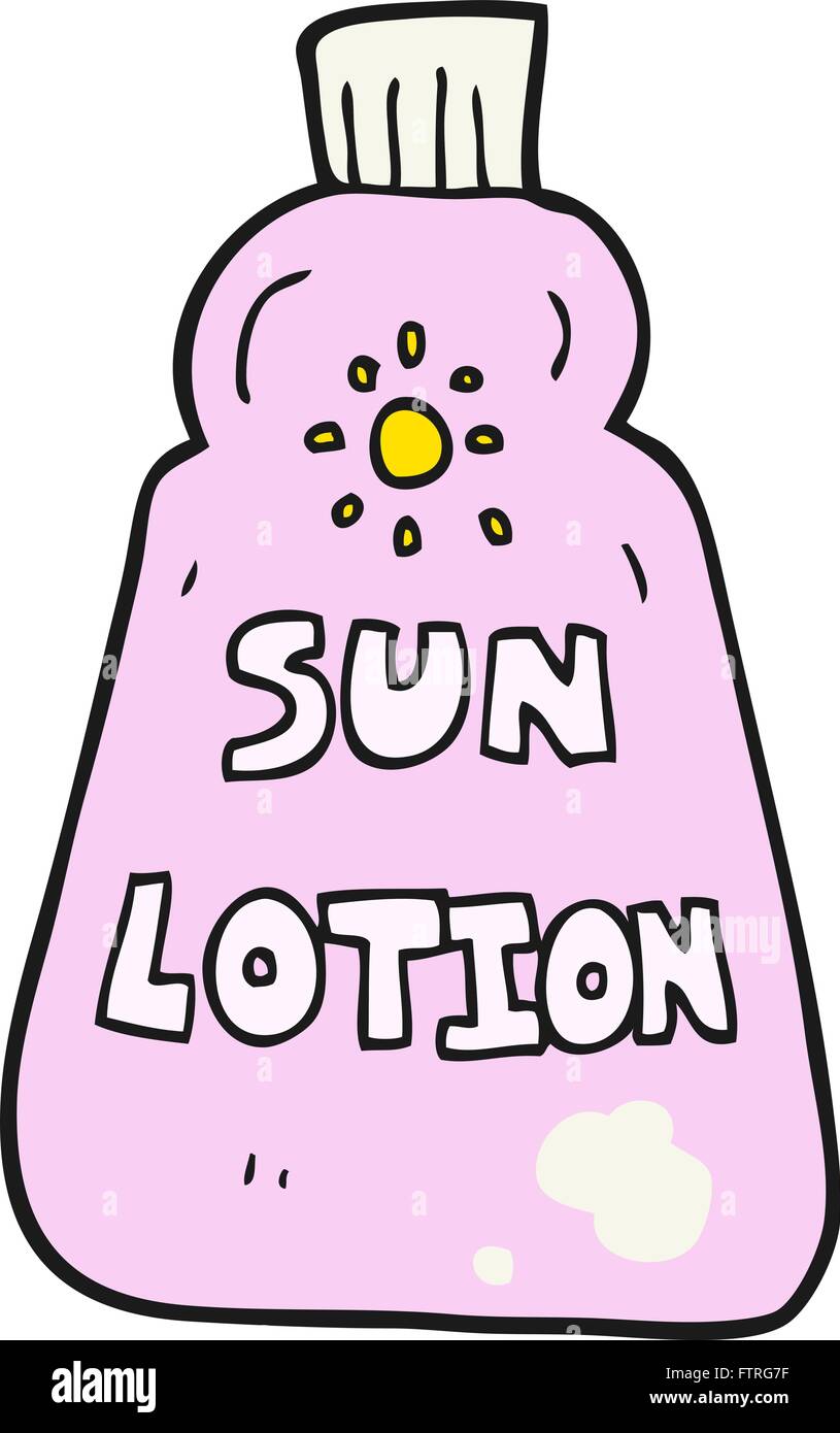 freehand drawn cartoon sun lotion Stock Vector Image & Art - Alamy
