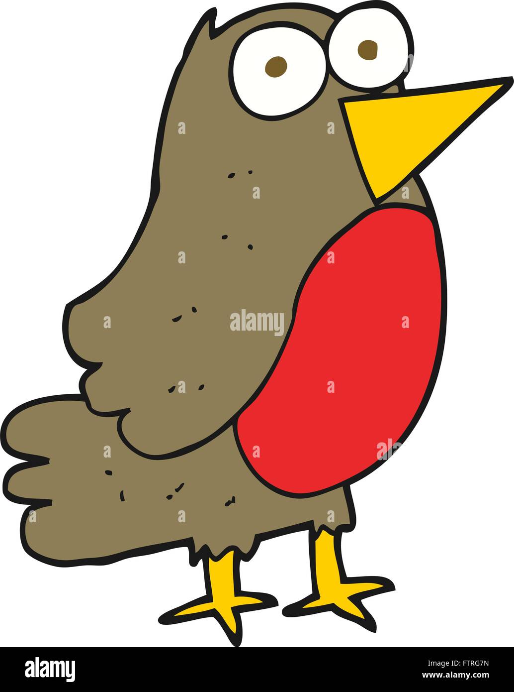 freehand drawn cartoon robin Stock Vector Image & Art - Alamy