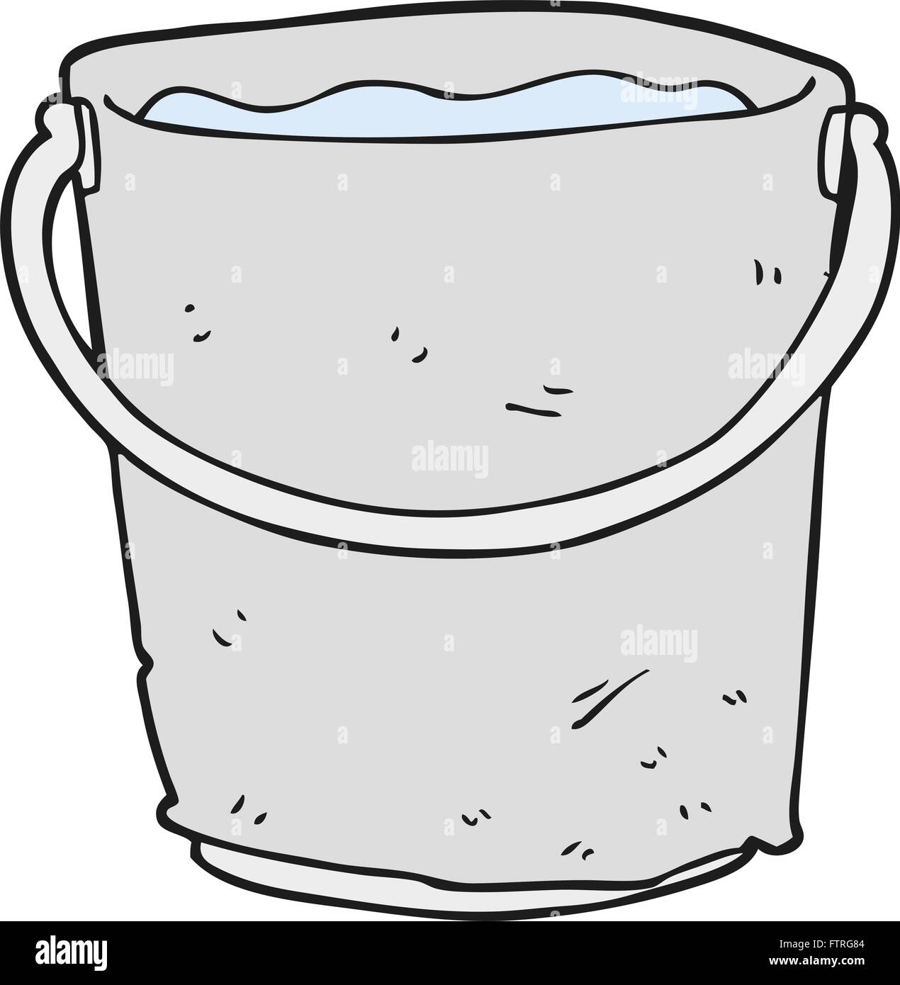 freehand drawn cartoon bucket of water Stock Vector Image & Art - Alamy