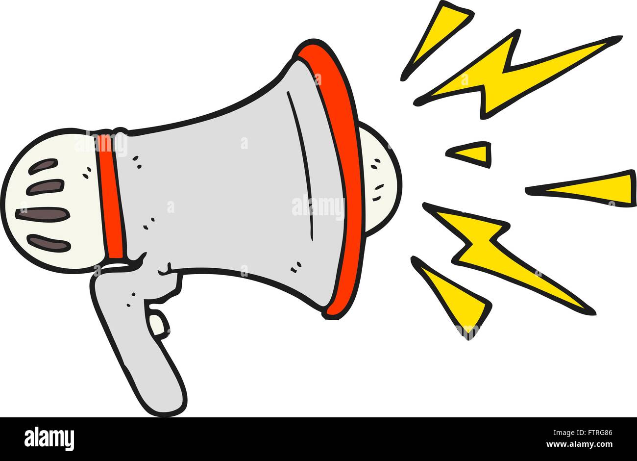 freehand drawn cartoon loudhailer Stock Vector Image & Art - Alamy