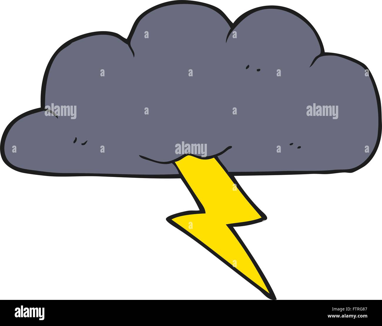 freehand drawn cartoon thundercloud Stock Vector Image & Art - Alamy