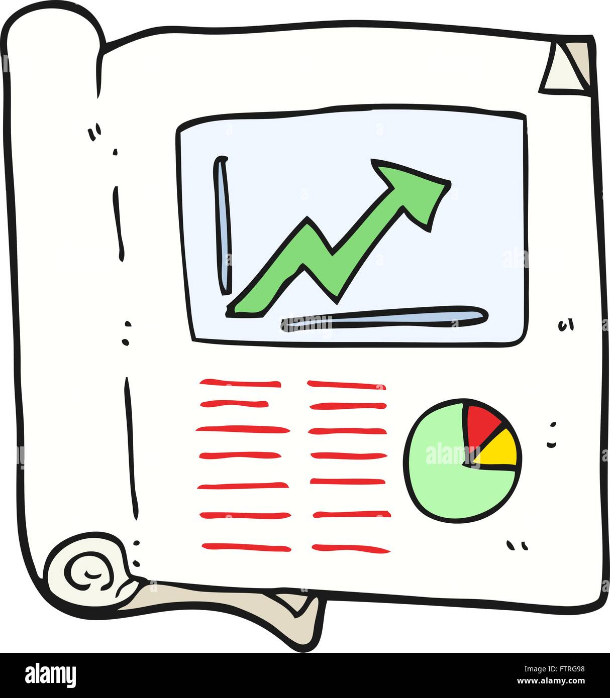 freehand drawn cartoon business document Stock Vector Image & Art - Alamy