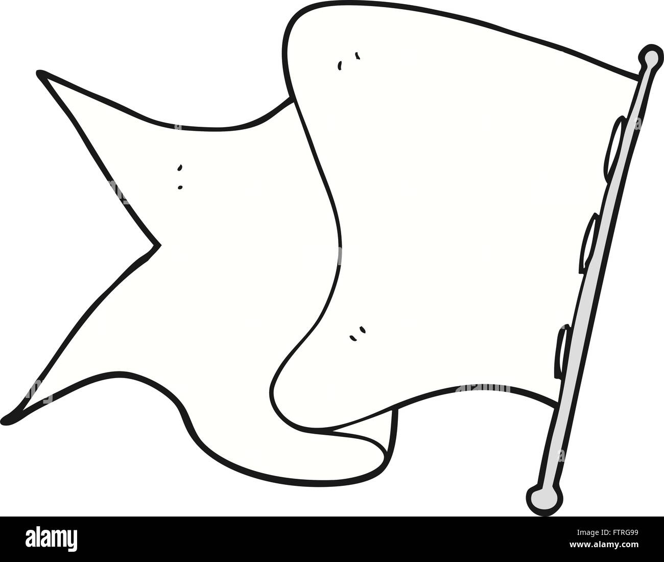 freehand drawn cartoon white flag Stock Vector Image & Art - Alamy