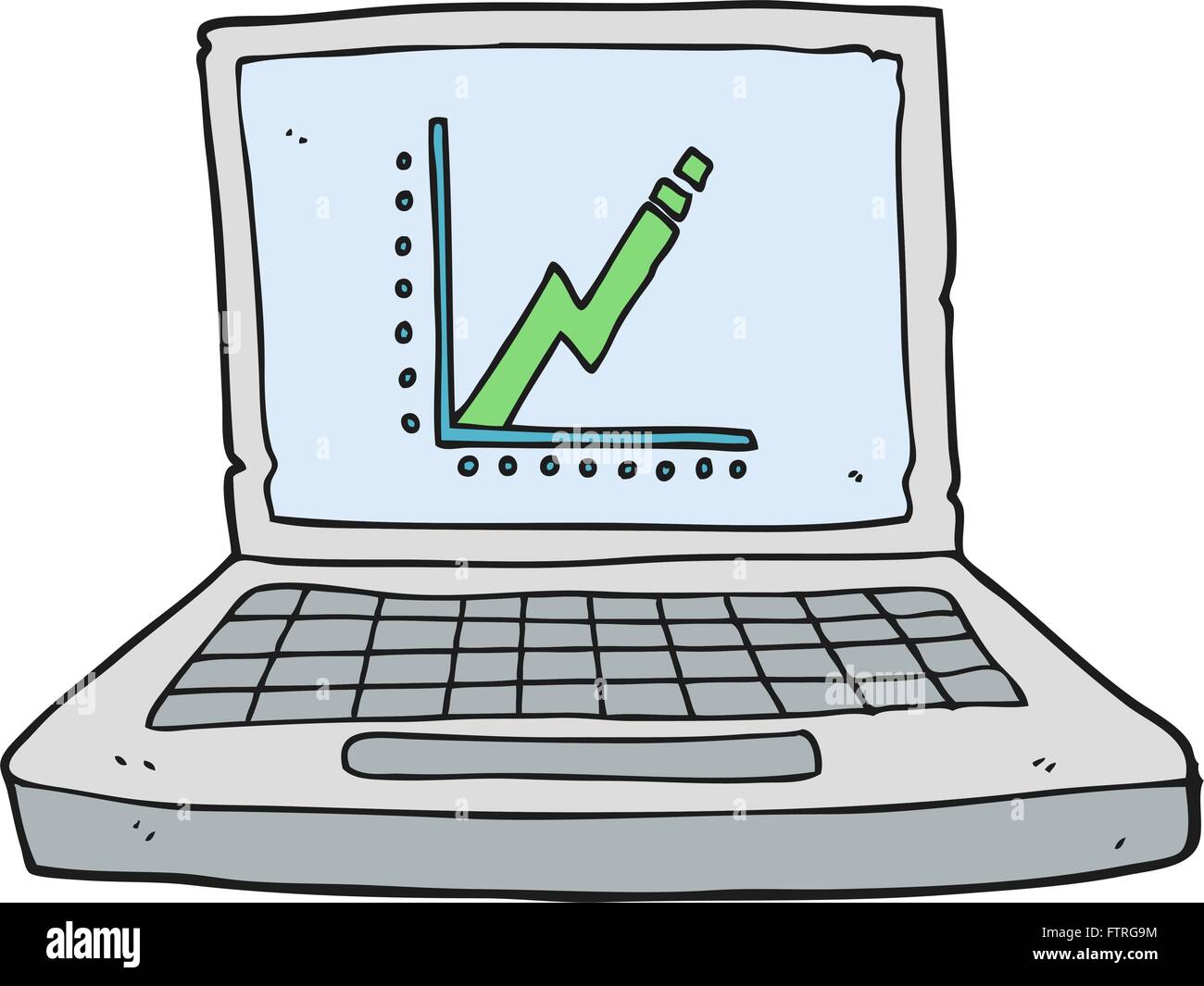Freehand drawn cartoon laptop computer hi-res stock photography and ...