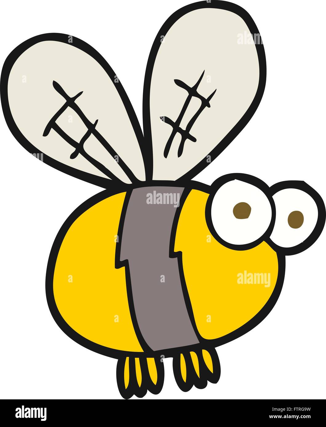 freehand drawn cartoon bee Stock Vector Image & Art - Alamy