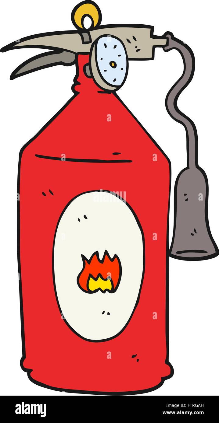 freehand drawn cartoon fire extinguisher Stock Vector Image & Art - Alamy