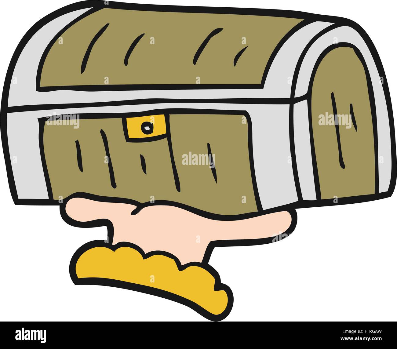 freehand drawn cartoon treasure chest Stock Vector Image & Art - Alamy