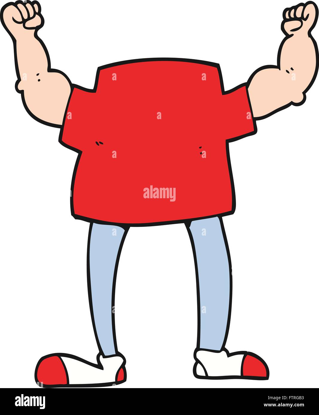 freehand drawn cartoon headless man Stock Vector Image & Art - Alamy