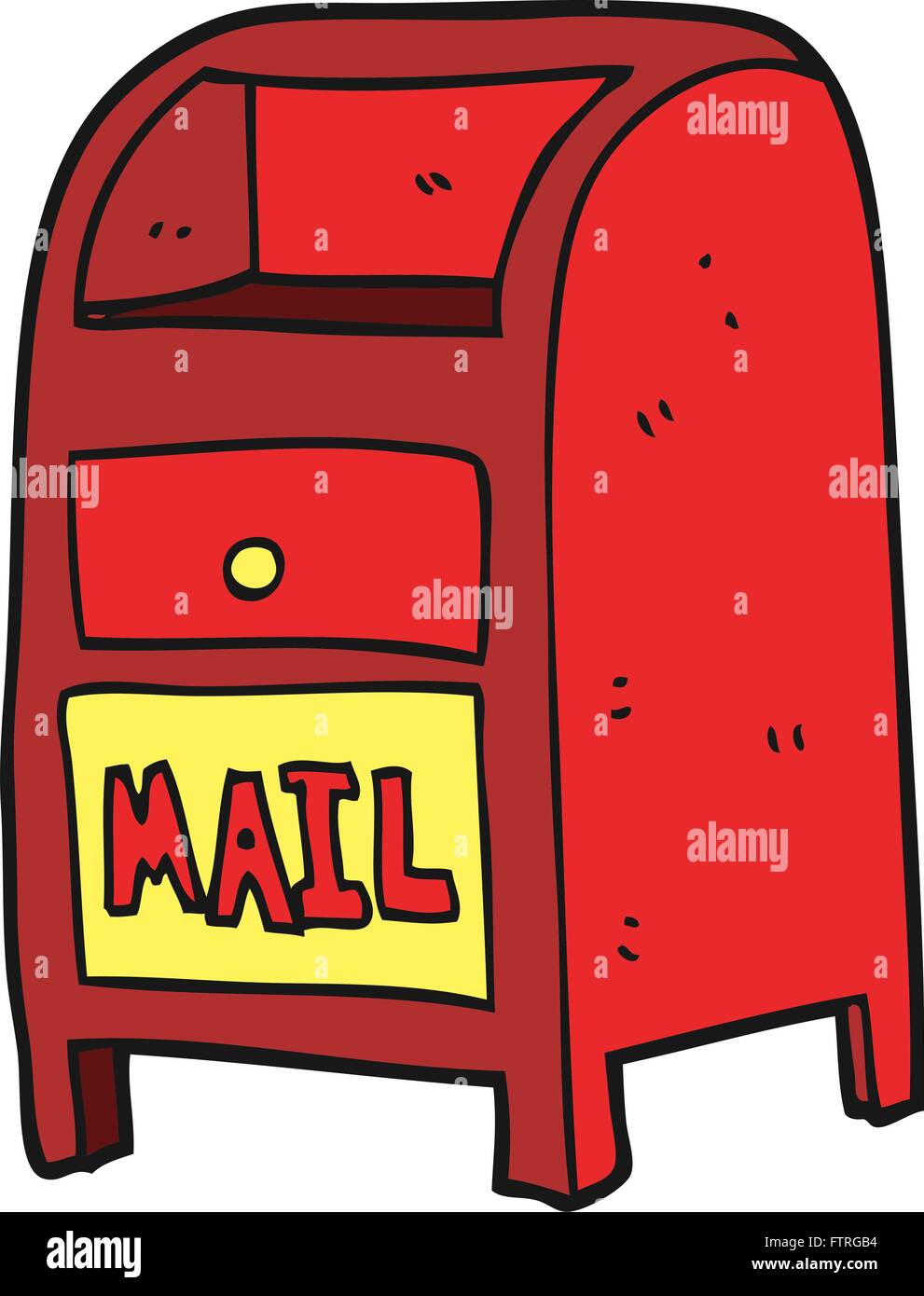 Freehand drawn cartoon post box hi-res stock photography and images - Alamy