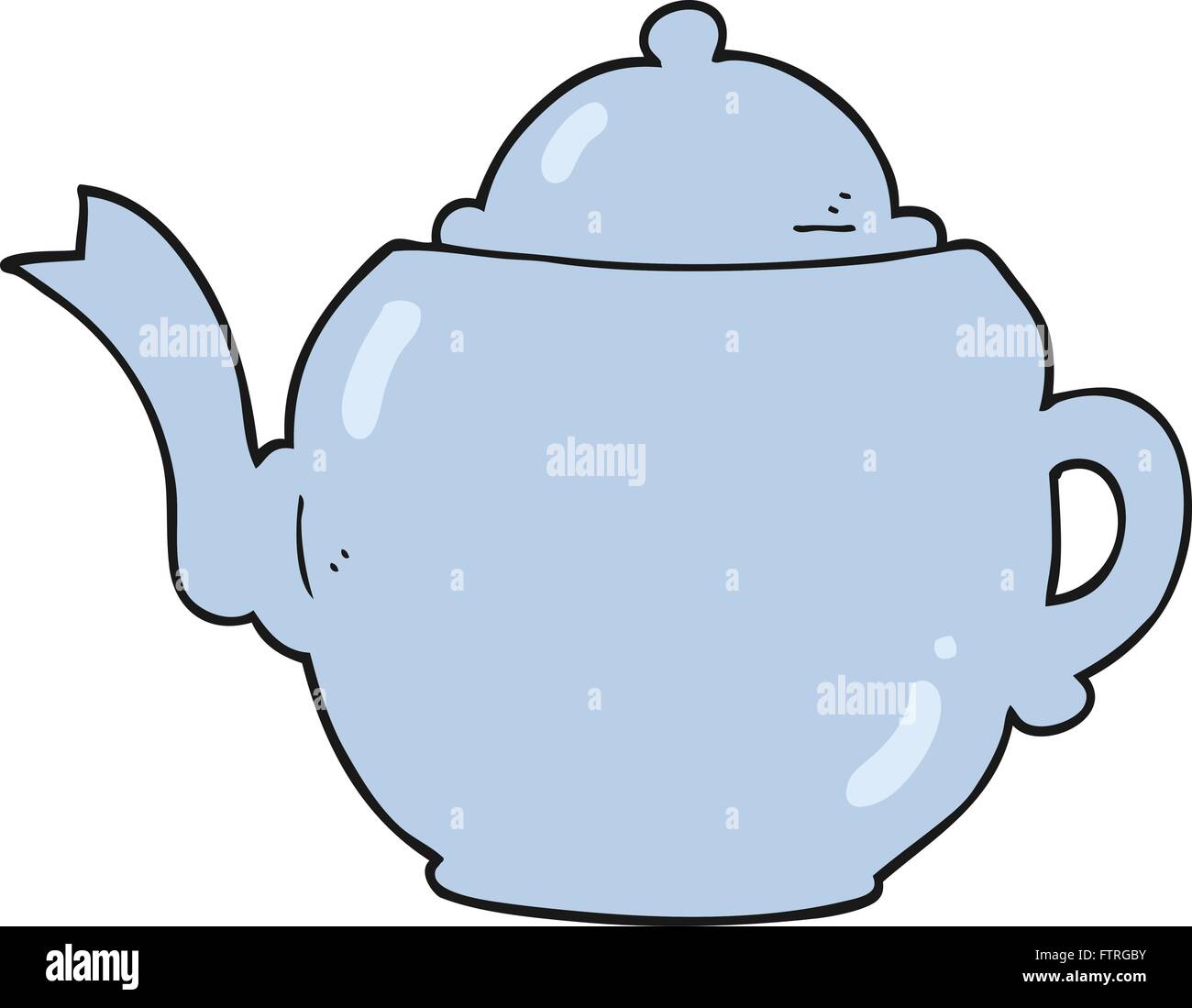 freehand drawn cartoon teapot Stock Vector Image & Art - Alamy
