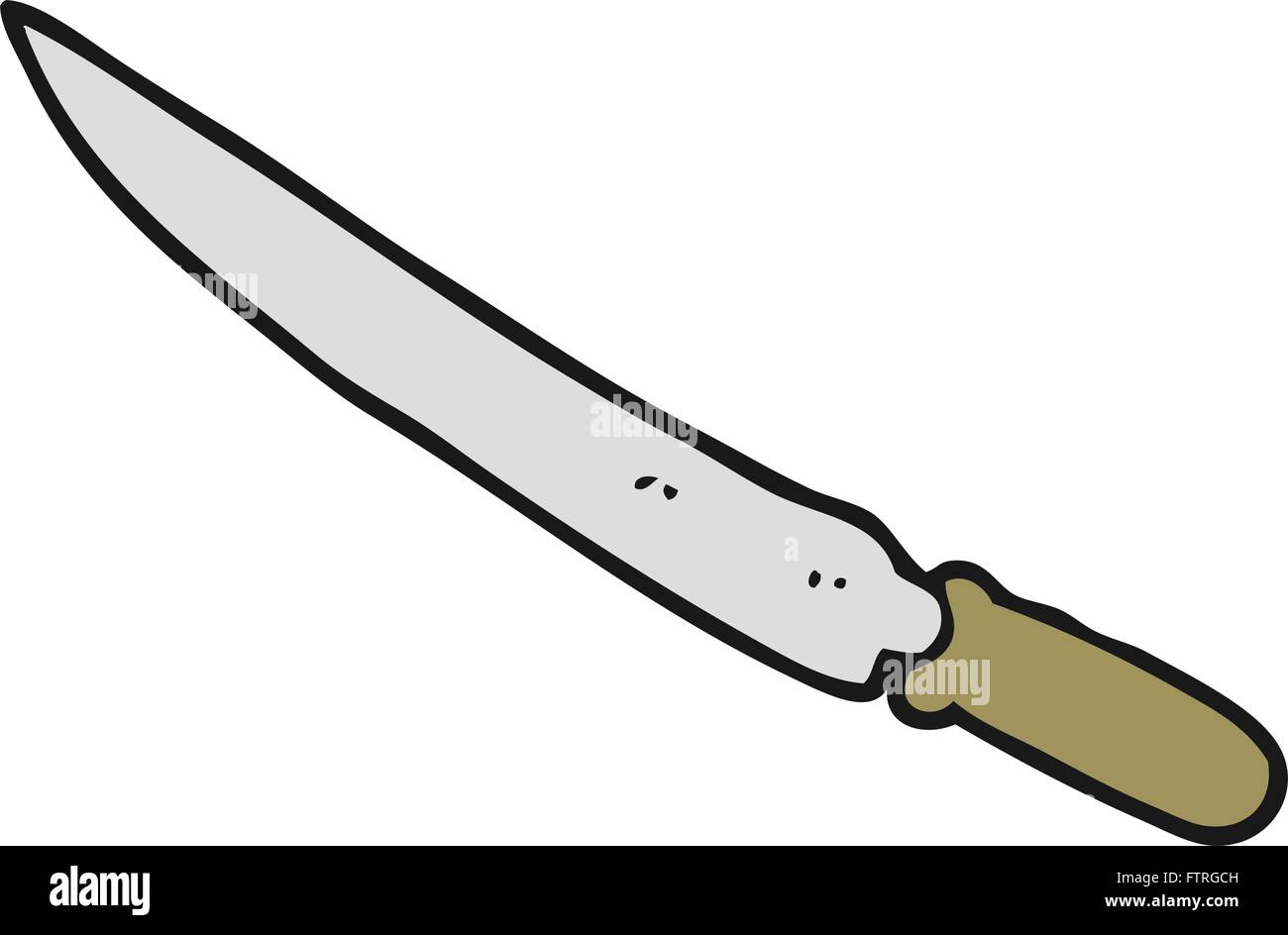 freehand drawn cartoon kitchen knife Stock Vector Image & Art - Alamy