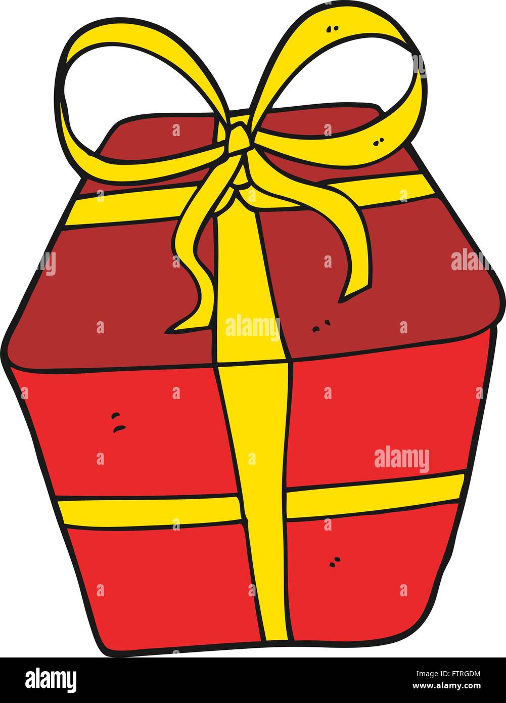 freehand drawn cartoon wrapped present Stock Vector Image & Art - Alamy