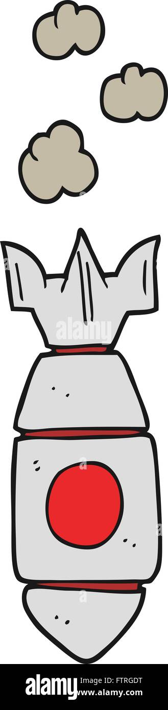 freehand drawn cartoon falling bomb Stock Vector Image & Art - Alamy