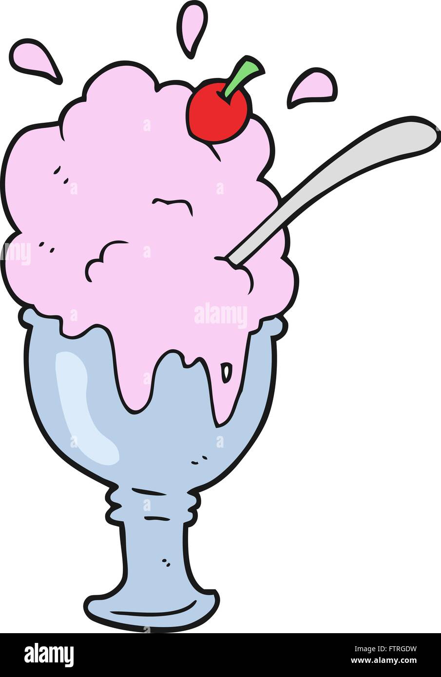 freehand drawn cartoon ice cream Stock Vector Image & Art - Alamy