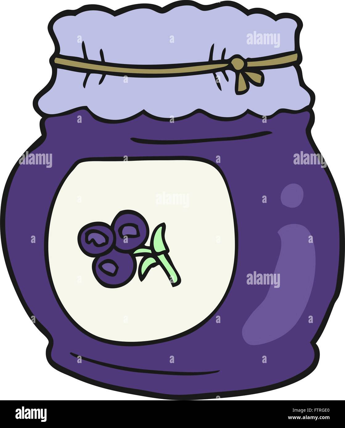 freehand drawn cartoon blueberry jam Stock Vector Image & Art - Alamy