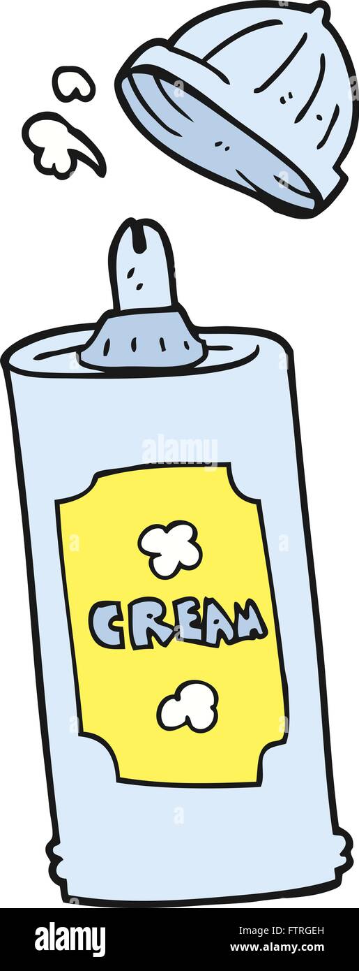 freehand drawn cartoon spray whipped cream Stock Vector Image & Art - Alamy