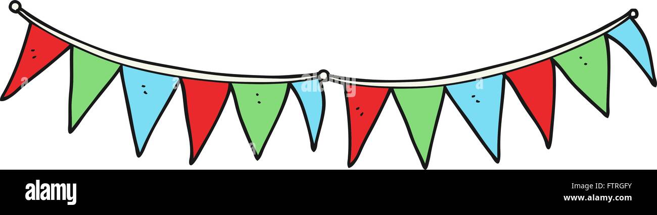 freehand drawn cartoon bunting flags Stock Vector Image & Art - Alamy
