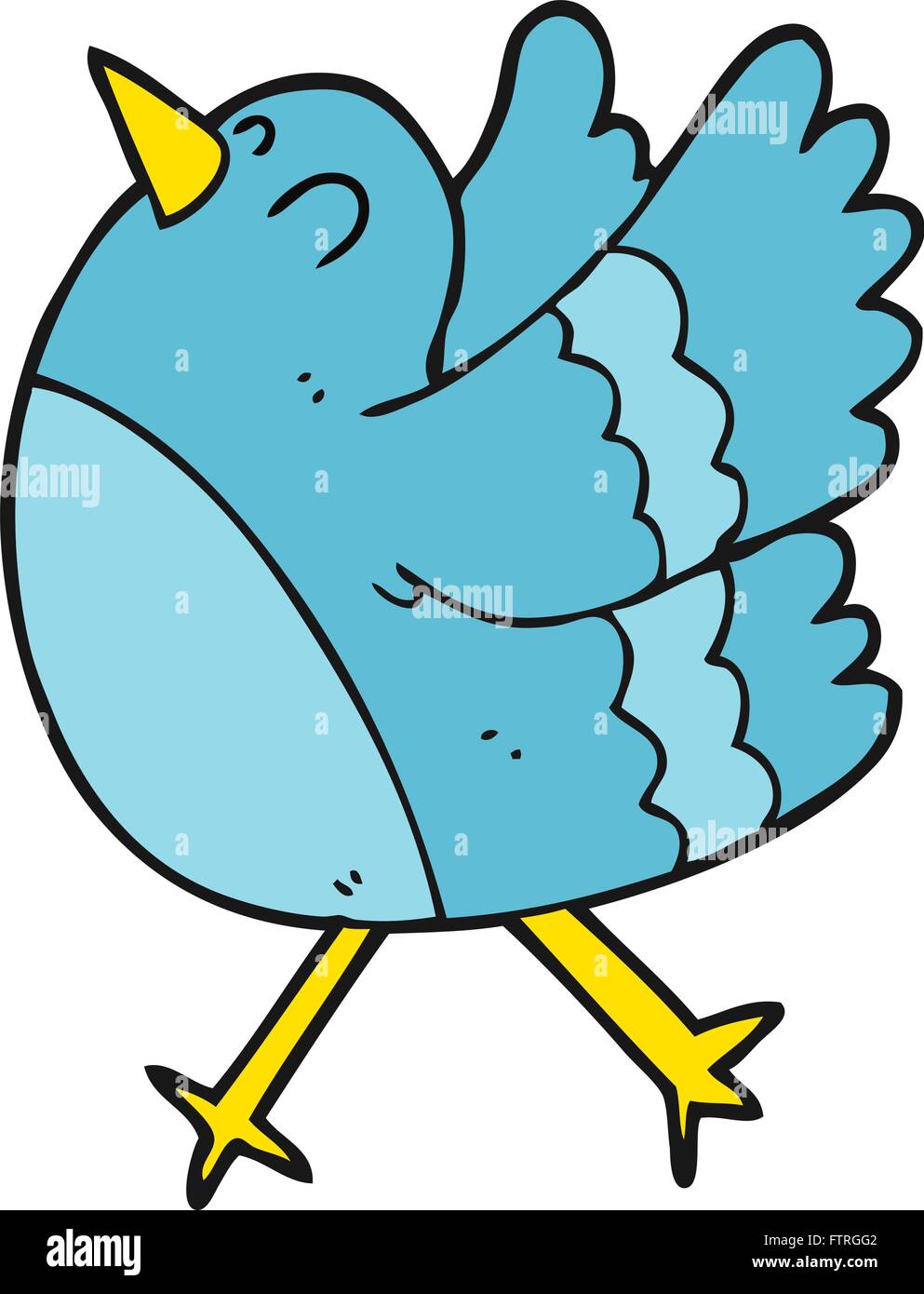 freehand drawn cartoon happy bird Stock Vector Image & Art - Alamy