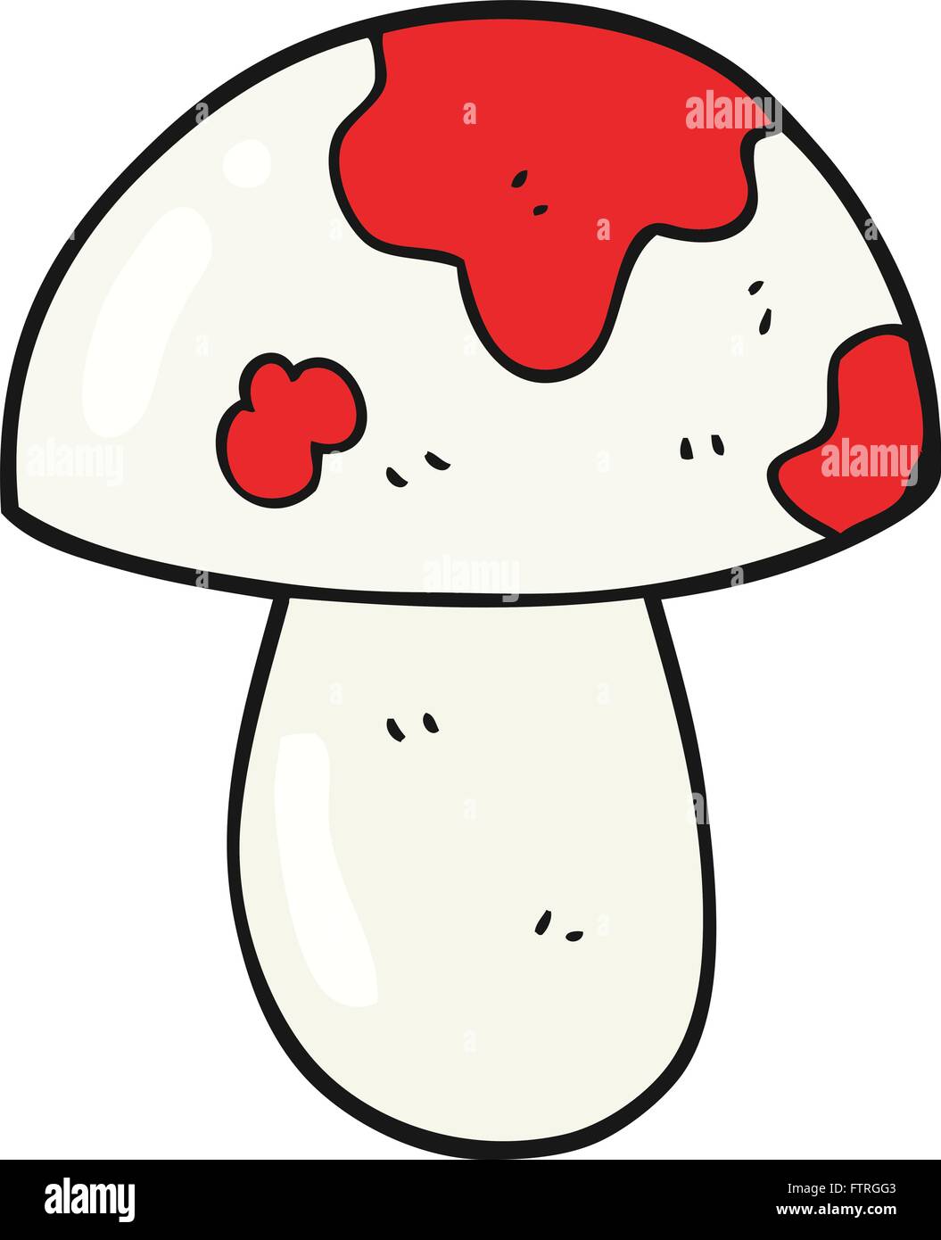 freehand drawn cartoon toadstool Stock Vector Image & Art - Alamy