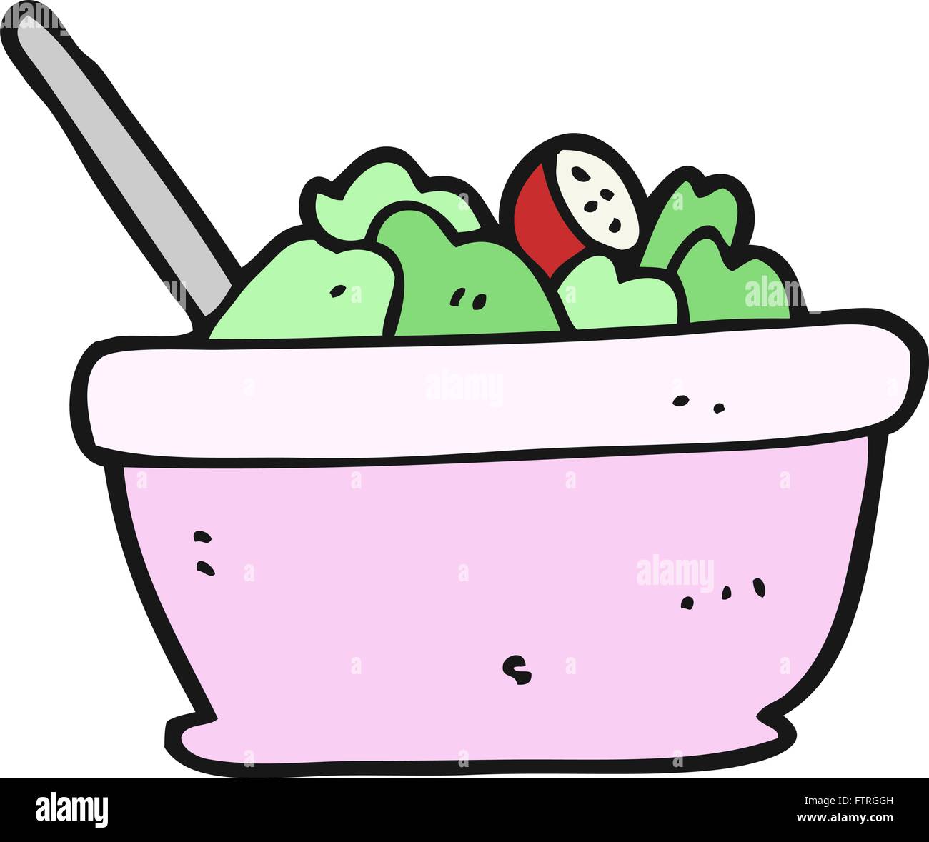 freehand drawn cartoon salad Stock Vector Image & Art - Alamy