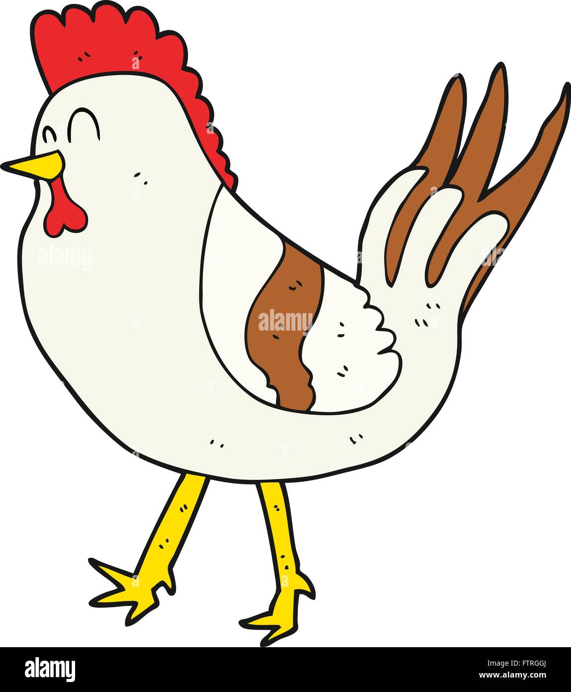freehand drawn cartoon chicken Stock Vector Image & Art - Alamy