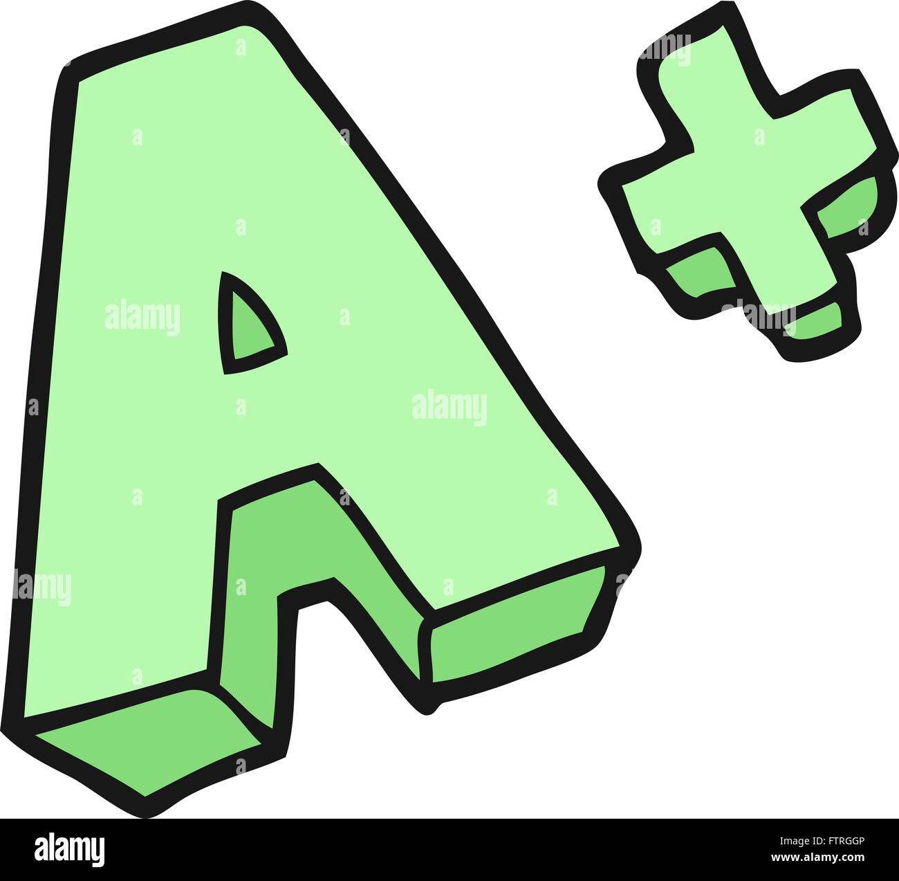 freehand drawn cartoon A grade symbol Stock Vector Image & Art - Alamy