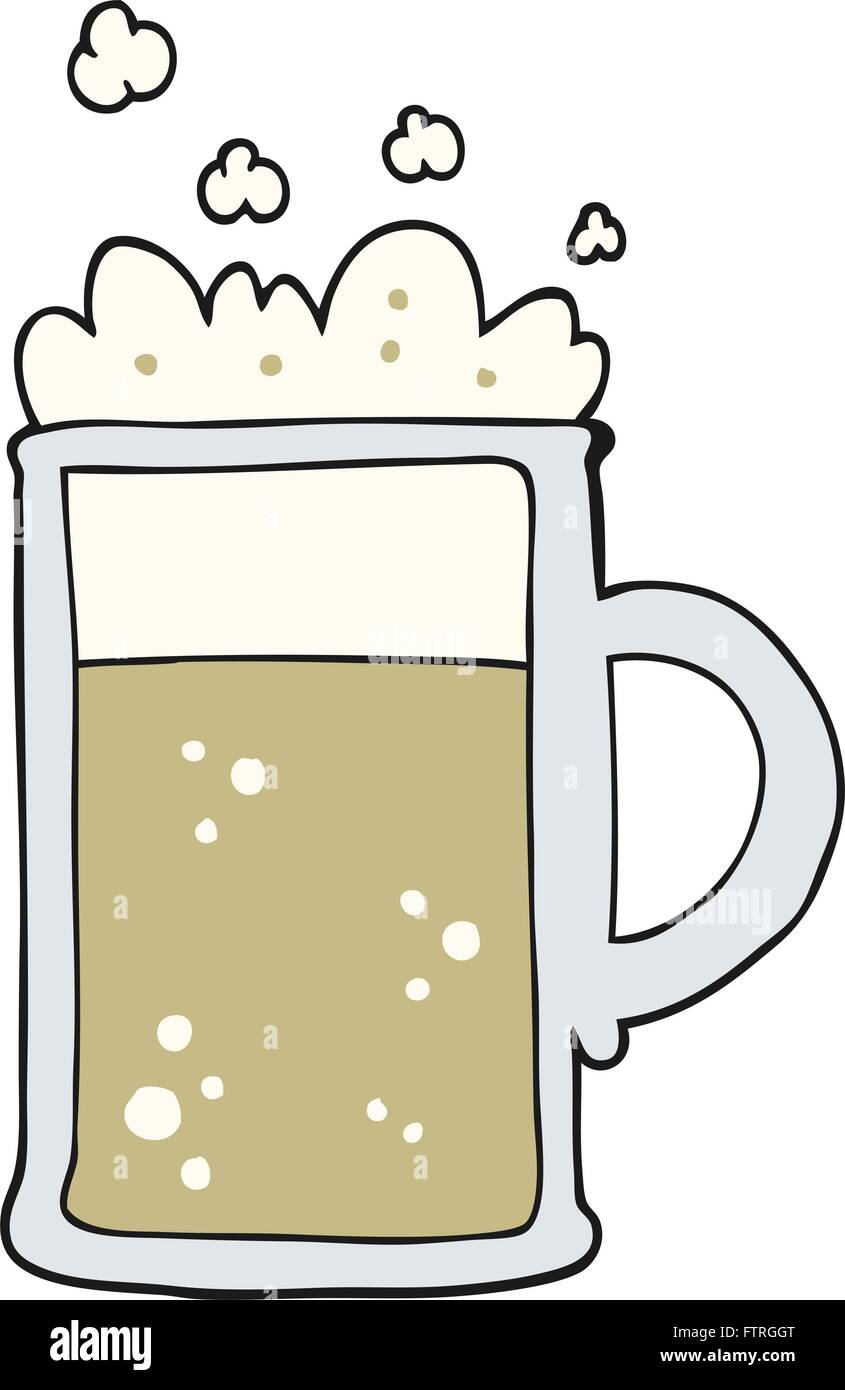 freehand drawn cartoon tankard of beer Stock Vector Image & Art - Alamy