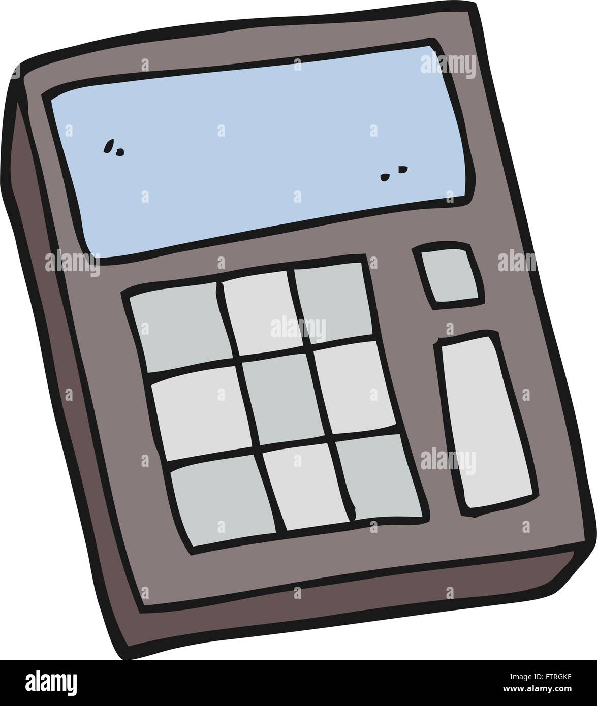freehand drawn cartoon calculator Stock Vector Image & Art - Alamy