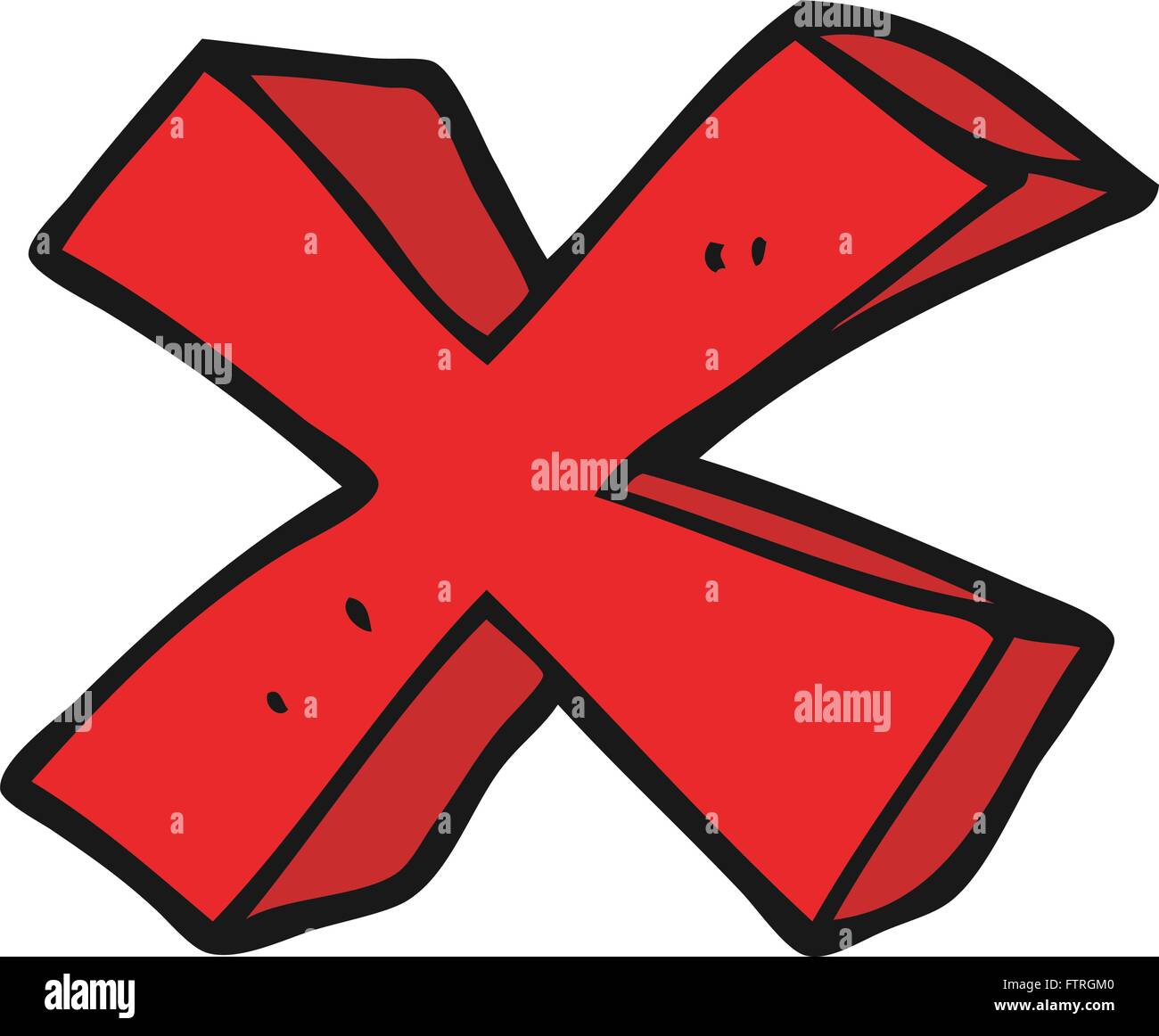 freehand drawn cartoon negative x symbol Stock Vector Image & Art - Alamy