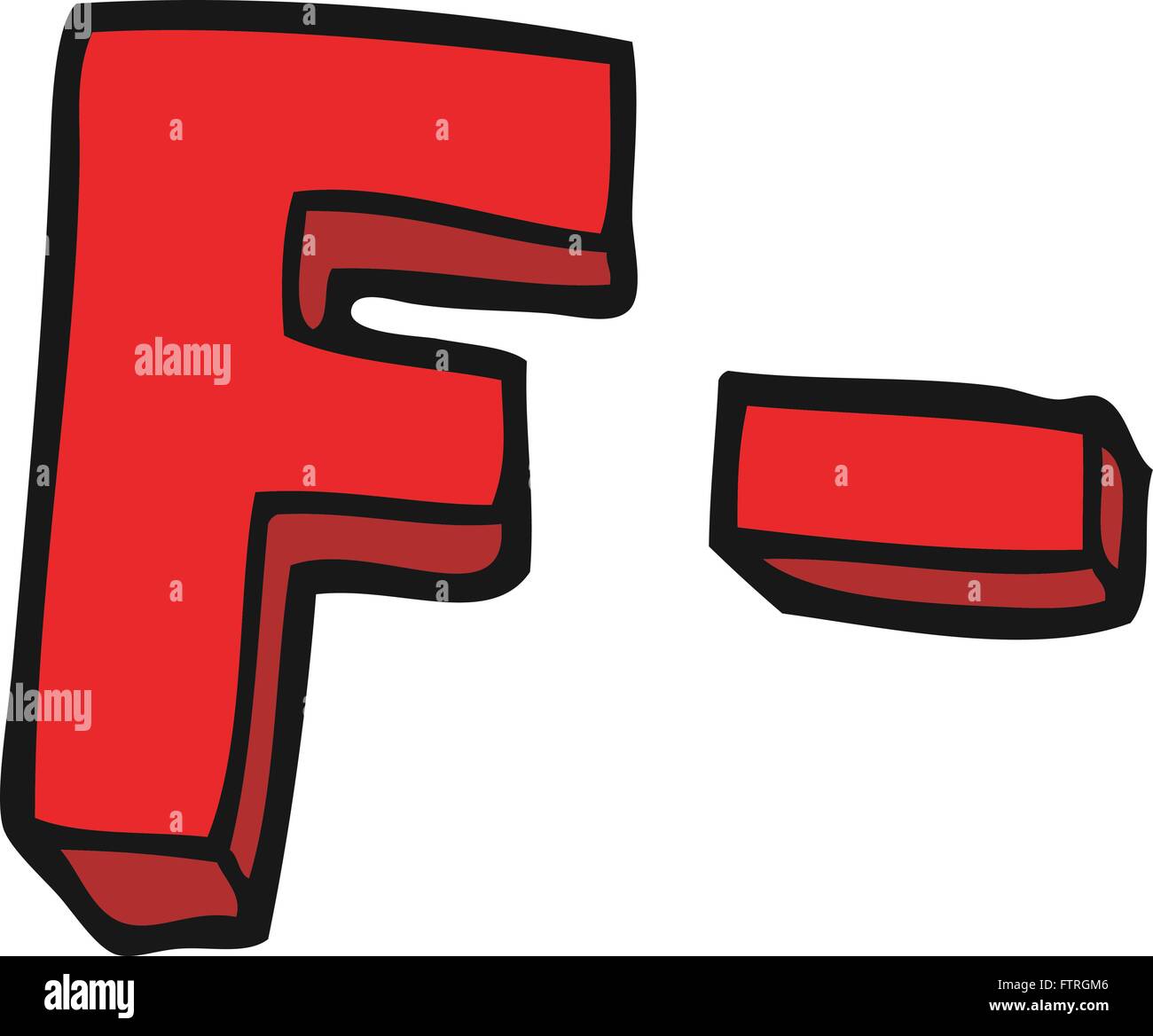 freehand drawn cartoon F grade Stock Vector Image & Art - Alamy