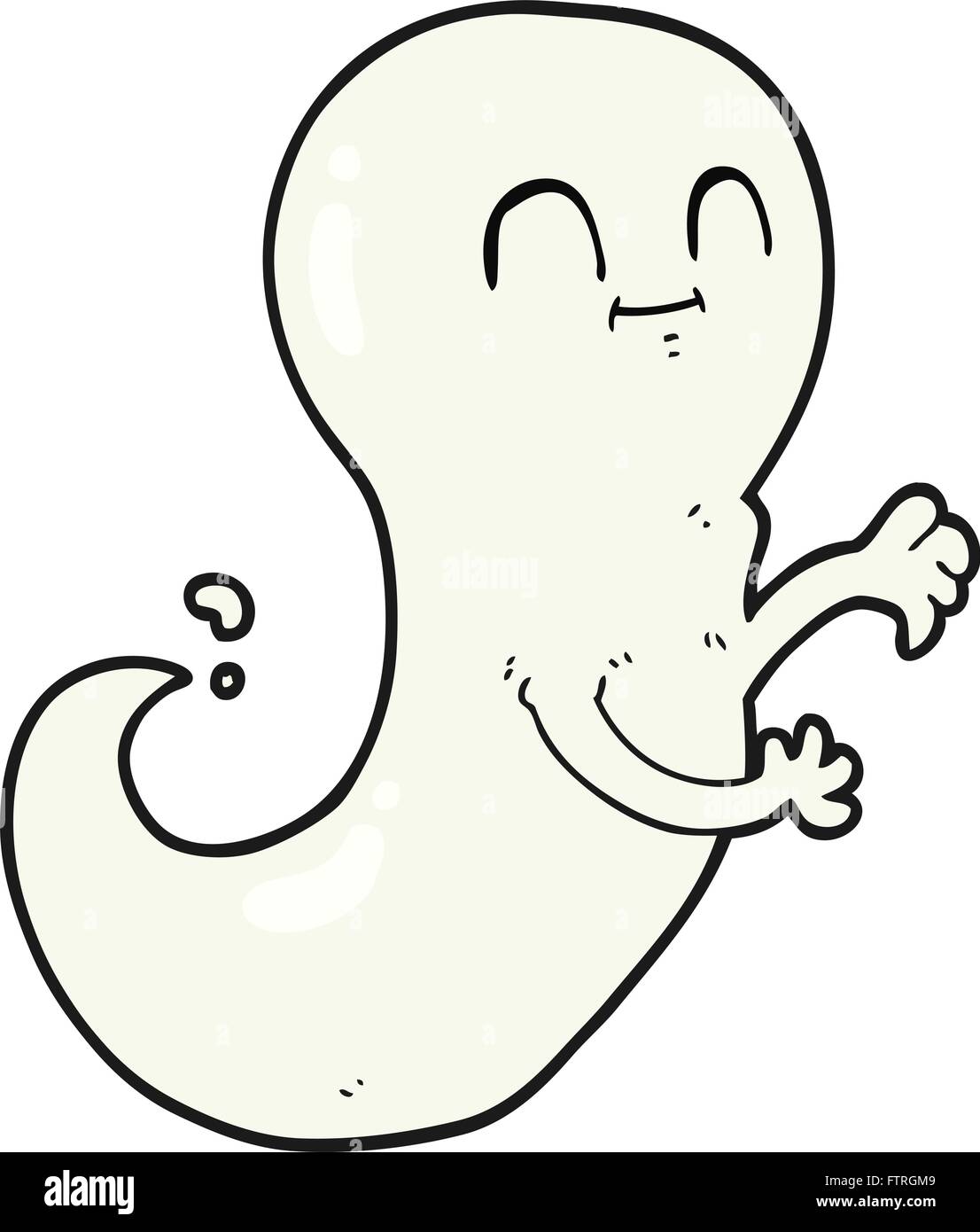freehand drawn cartoon ghost Stock Vector Image & Art - Alamy