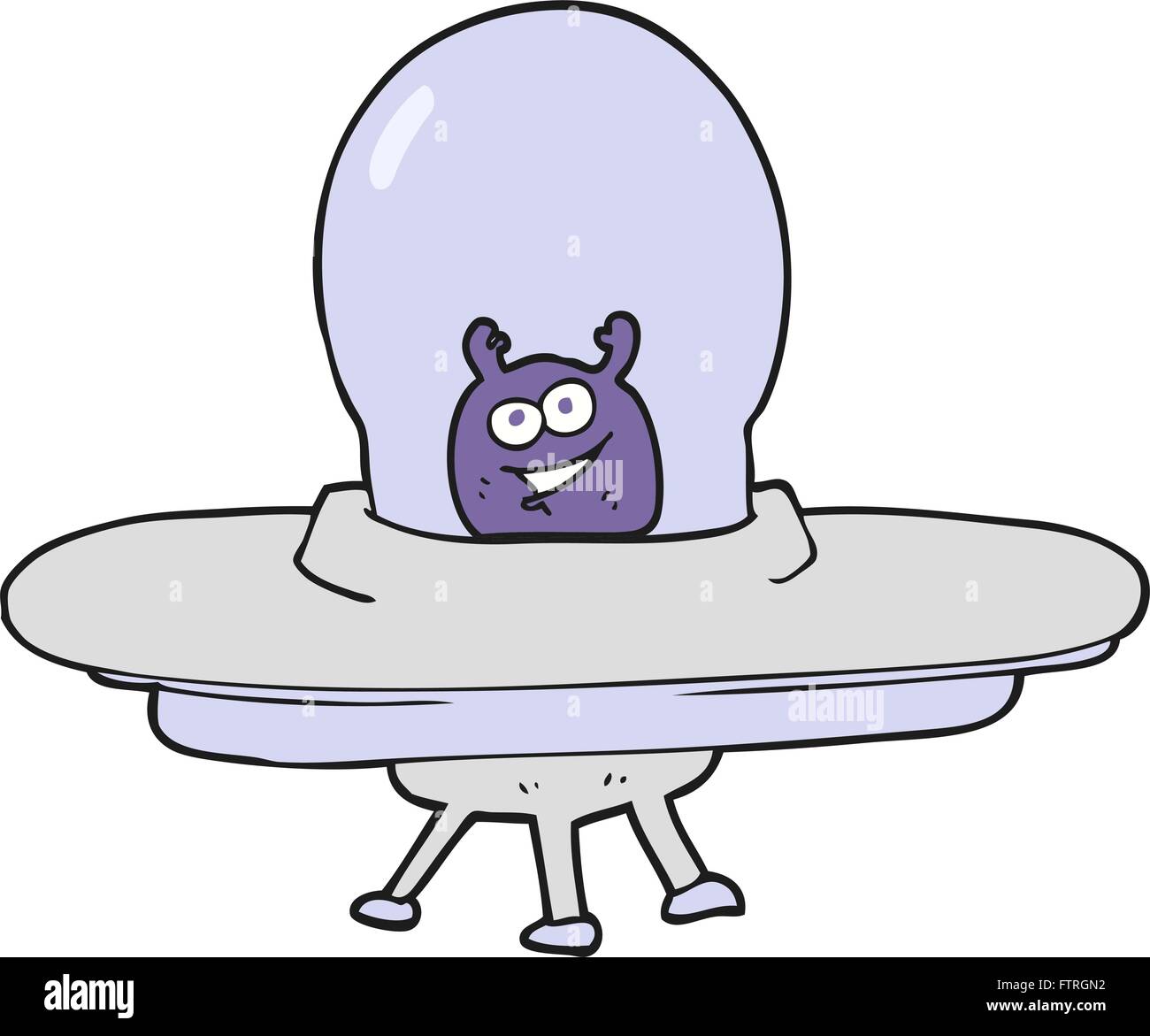 freehand drawn cartoon spaceship Stock Vector Image & Art - Alamy