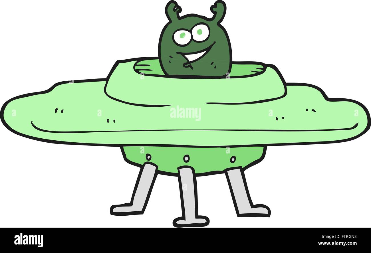 freehand drawn cartoon spaceship Stock Vector Image & Art - Alamy