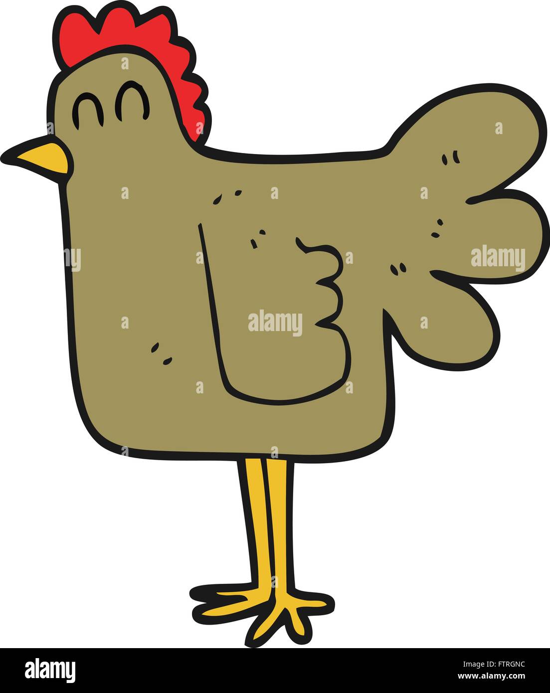 freehand drawn cartoon chicken Stock Vector Image & Art - Alamy