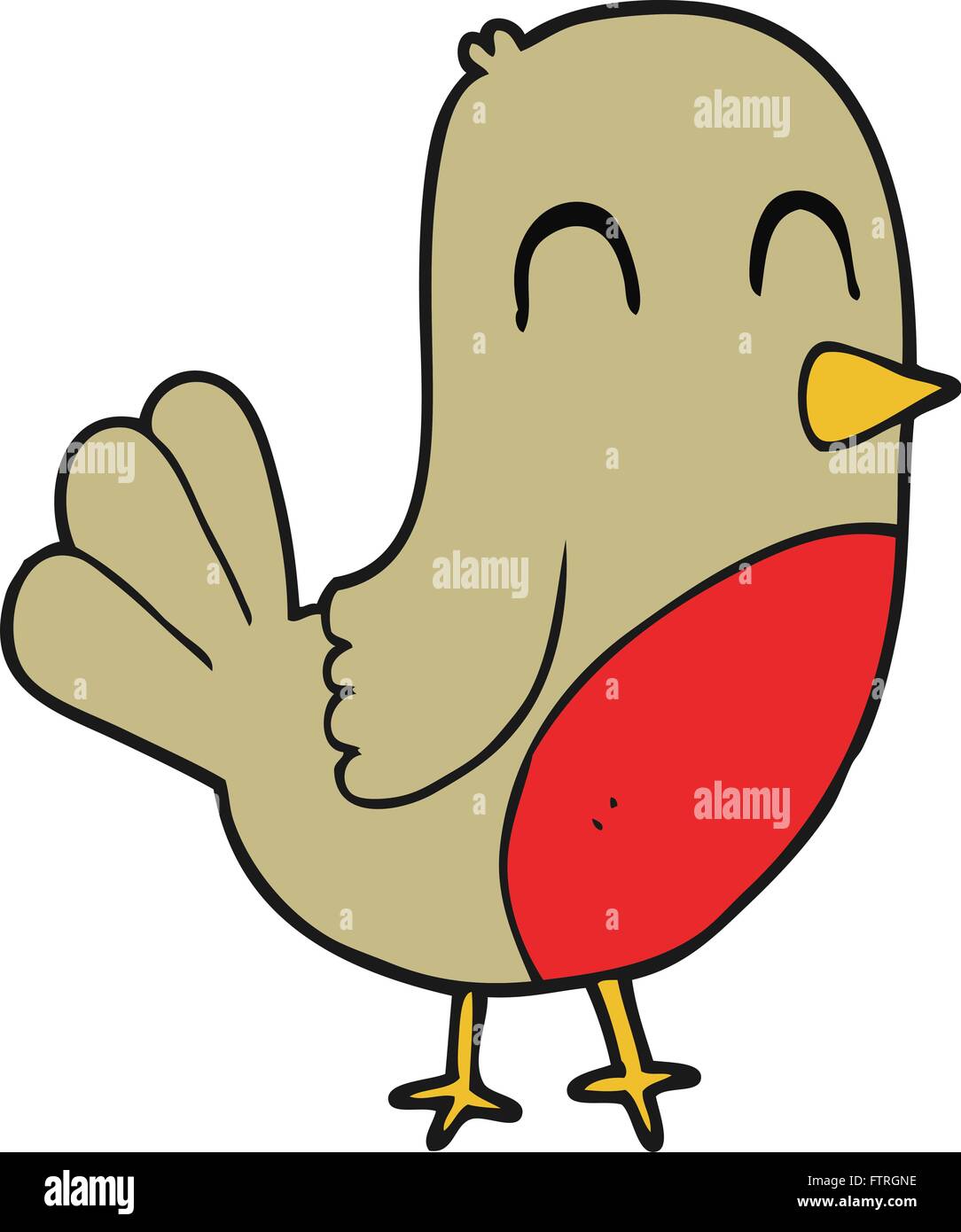 freehand drawn cartoon robin Stock Vector Image & Art - Alamy