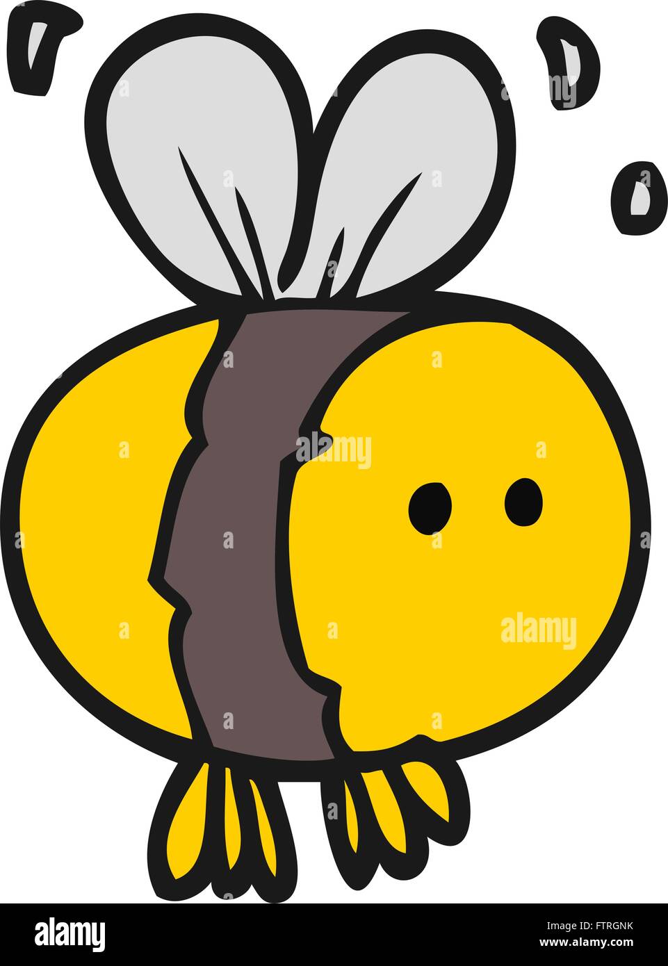 freehand drawn cartoon bee Stock Vector Image & Art - Alamy