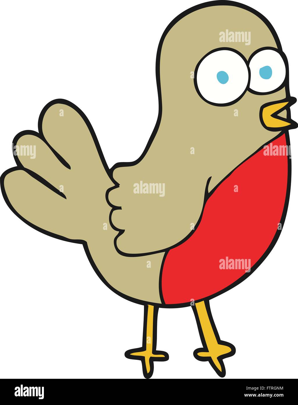 freehand drawn cartoon robin Stock Vector Image & Art - Alamy