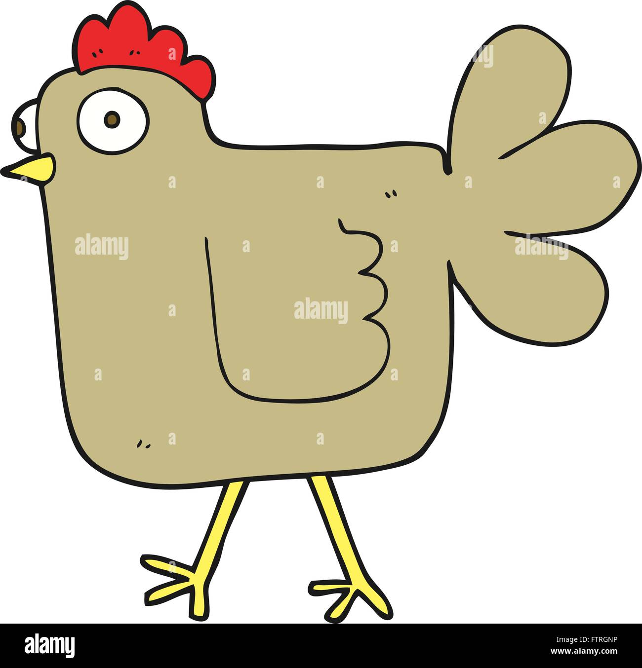 freehand drawn cartoon chicken Stock Vector Image & Art - Alamy