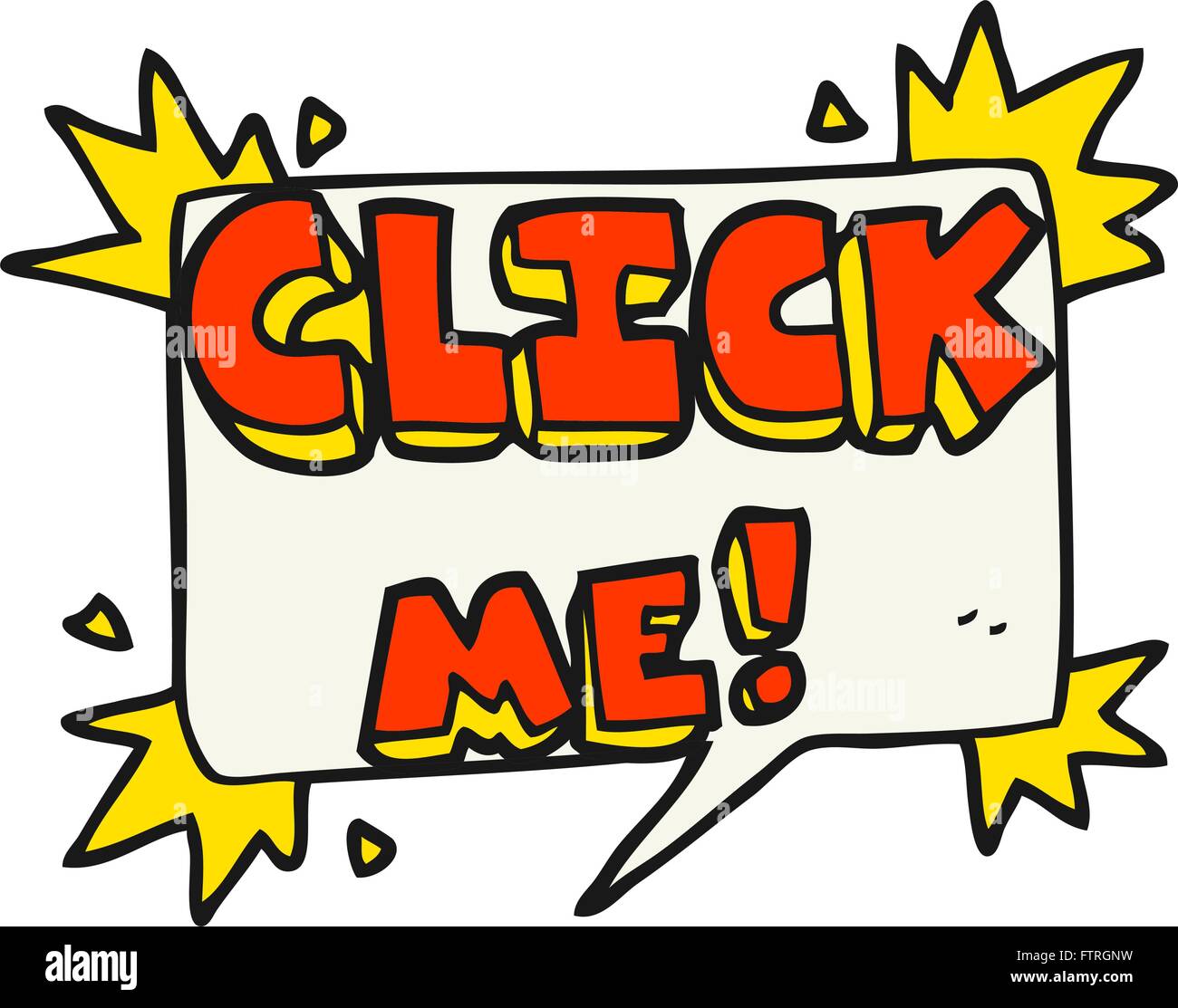 freehand drawn cartoon click me symbol Stock Vector Image & Art - Alamy