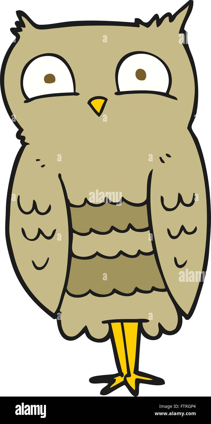 freehand drawn cartoon owl Stock Vector Image & Art - Alamy